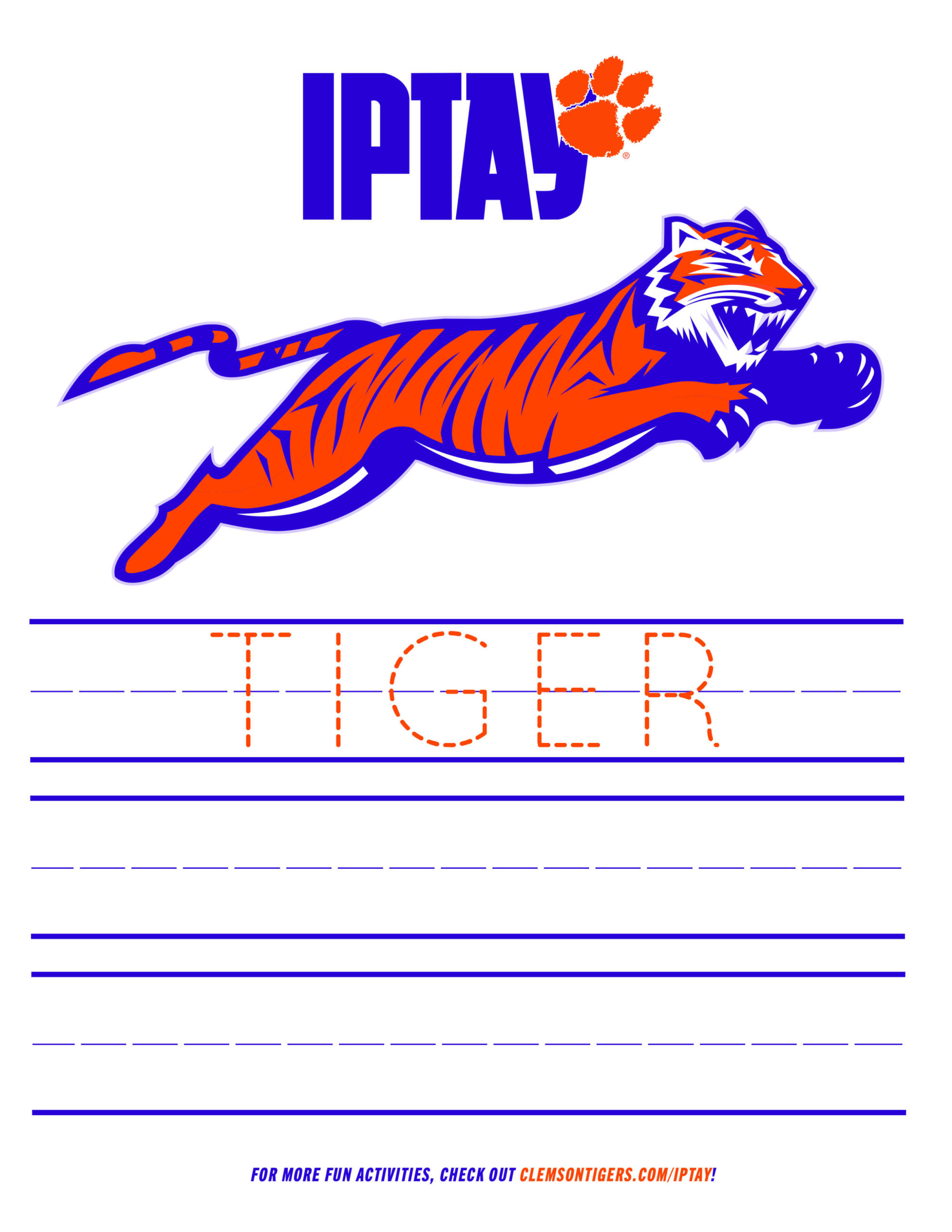 IPTAY Tiger Cub Club Activity Page – IPTAY